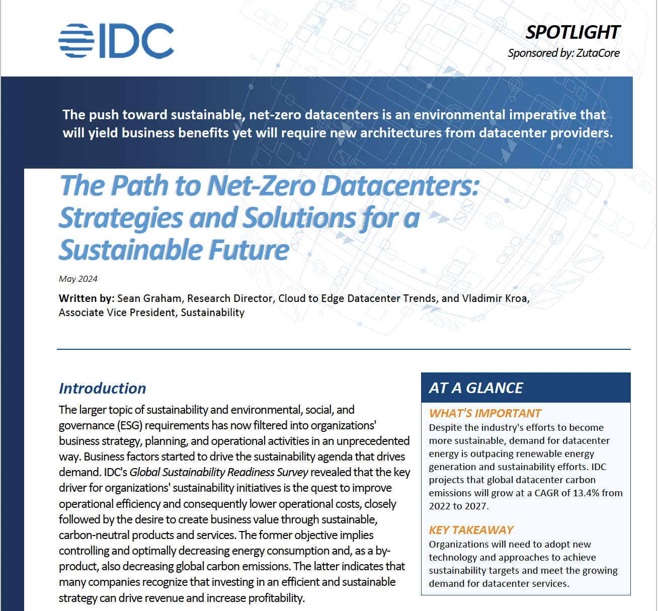 ZutaCore Resource Library – Pioneering the Zero Emissions Data Industry
